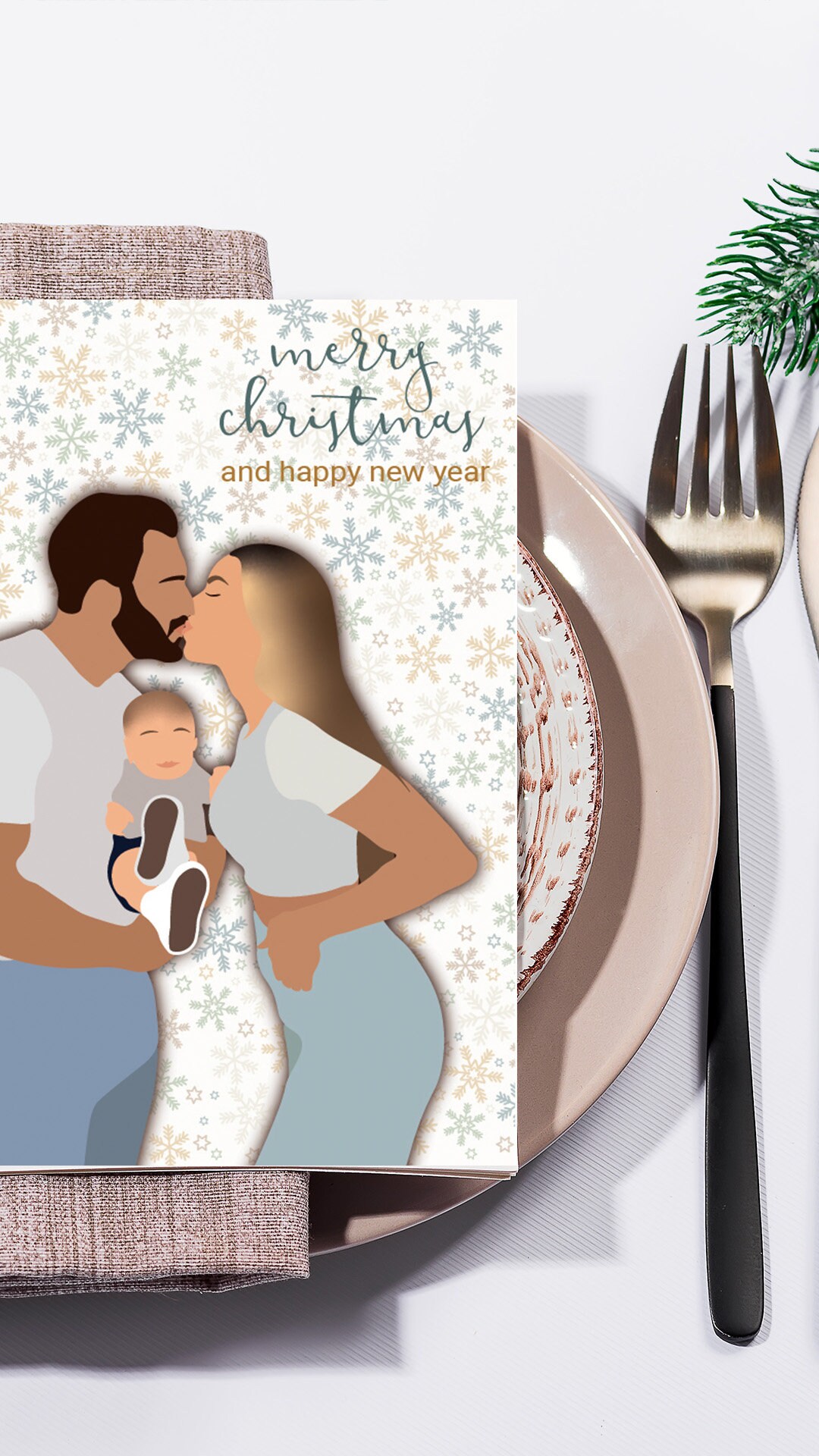 Personalized Greeting Cards: Holidays in Your Image Greeting Card Table ...