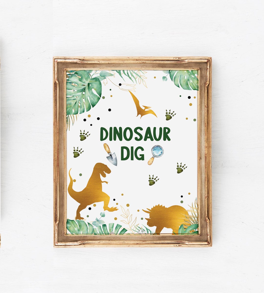 Dino Dig Sign Table Decor Dinosaur Dig Sign Dino Party Sign - Etsy