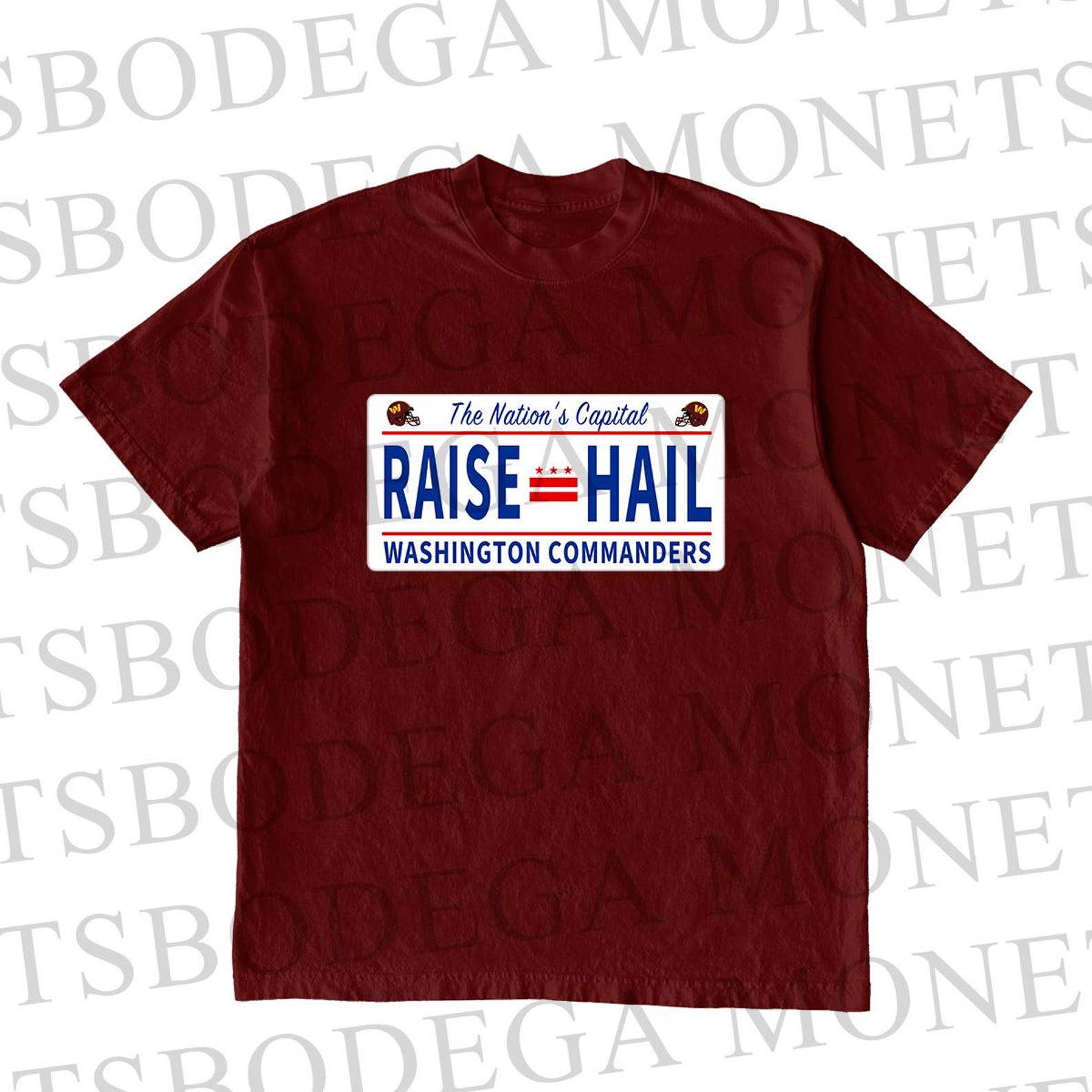 Raise Hail PNG Washington Commanders License Plate Graphic Design - Etsy