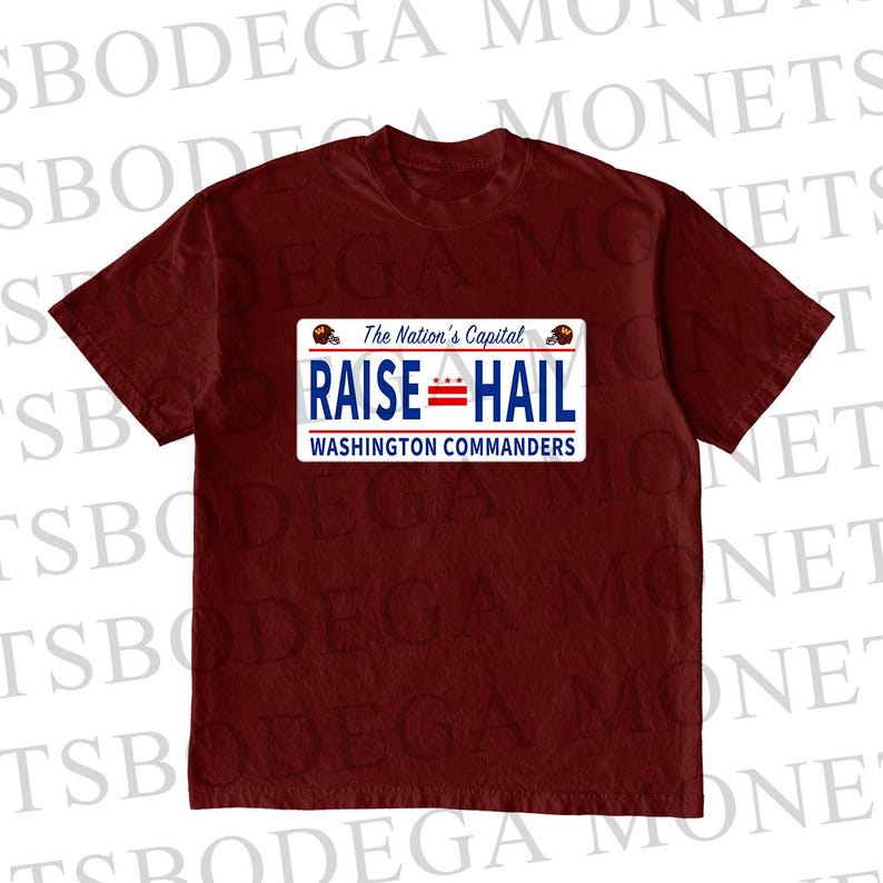 Raise Hail PNG Washington Commanders License Plate Graphic Design - Etsy