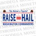 Raise Hail PNG Washington Commanders License Plate Graphic Design - Etsy