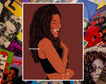 Janet Jackson Art | Etsy