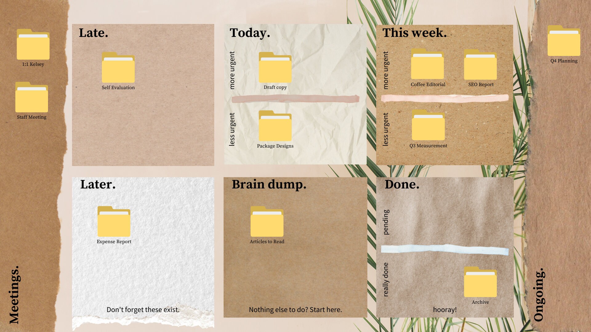 Boho Desktop Organizer Background Wallpaper Computer, Laptop, ADHD ...