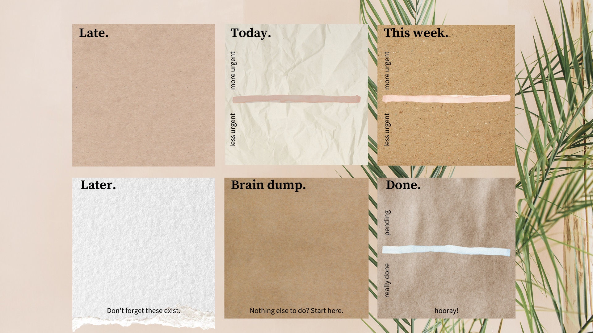 Boho Desktop Organizer Background Wallpaper Computer, Laptop, ADHD ...