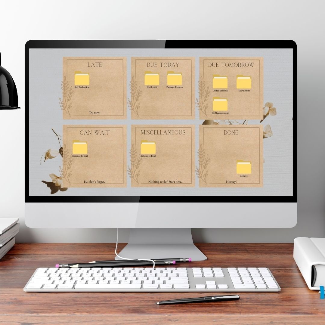 Airy Desktop Organizer Background Wallpaper Computer, Laptop, ADHD ...