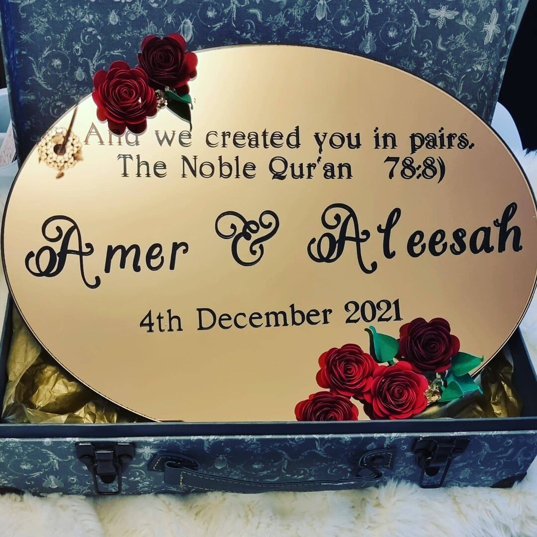 Custom Designed Wedding Vinyl Decal Personalised With Your Details ...