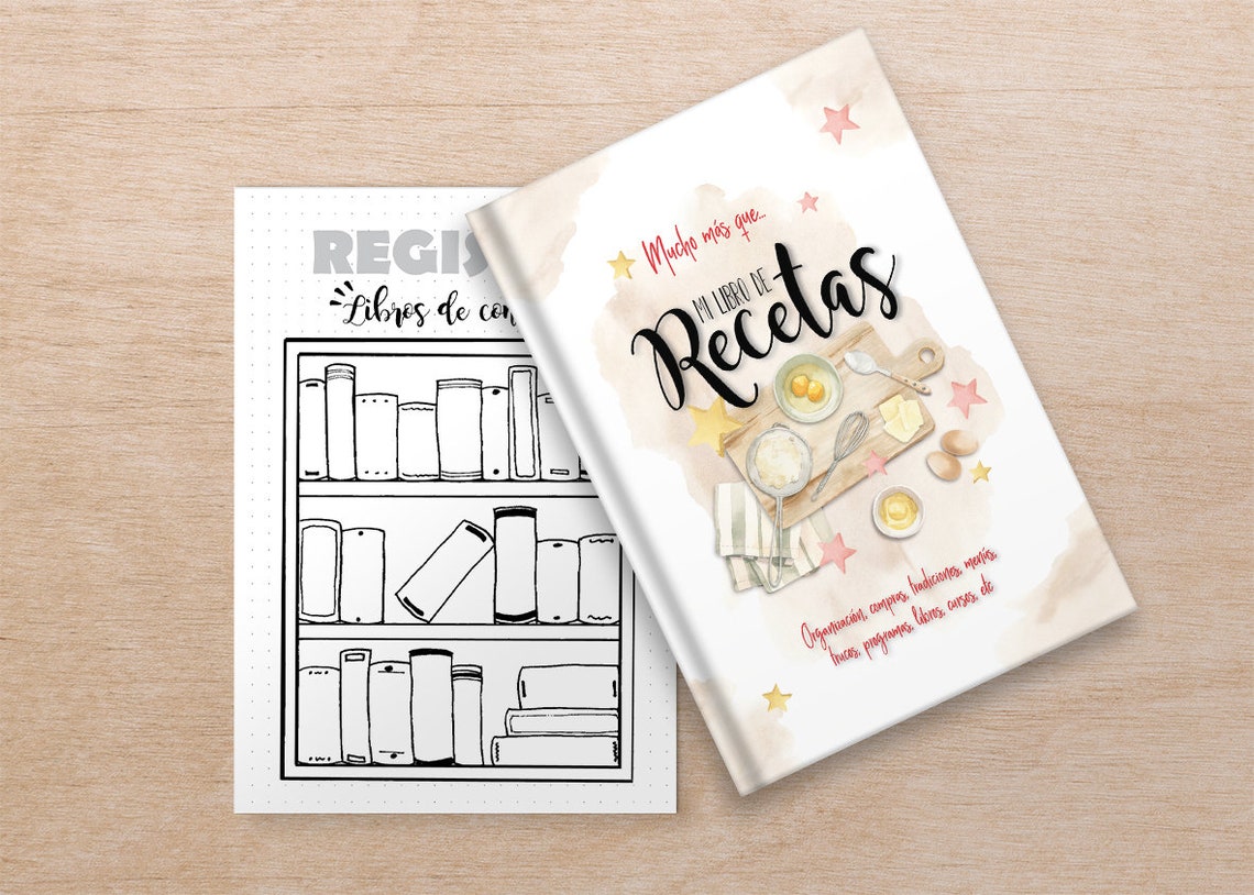 Libro De Recetas | Recetario | Diario De Recetas | Cuaderno Recetas ...