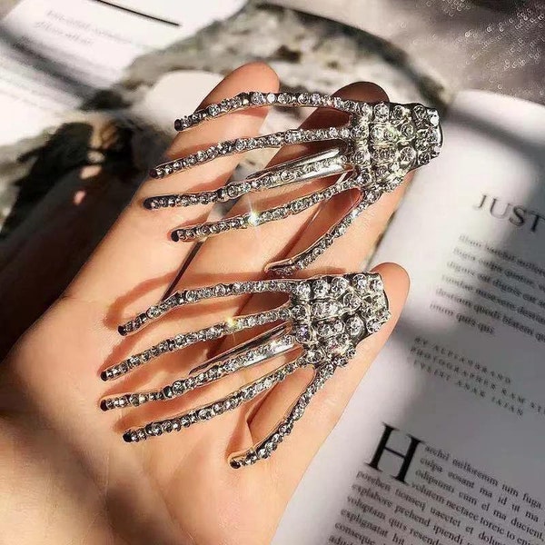 Skeleton Hand Hair Clip - Etsy