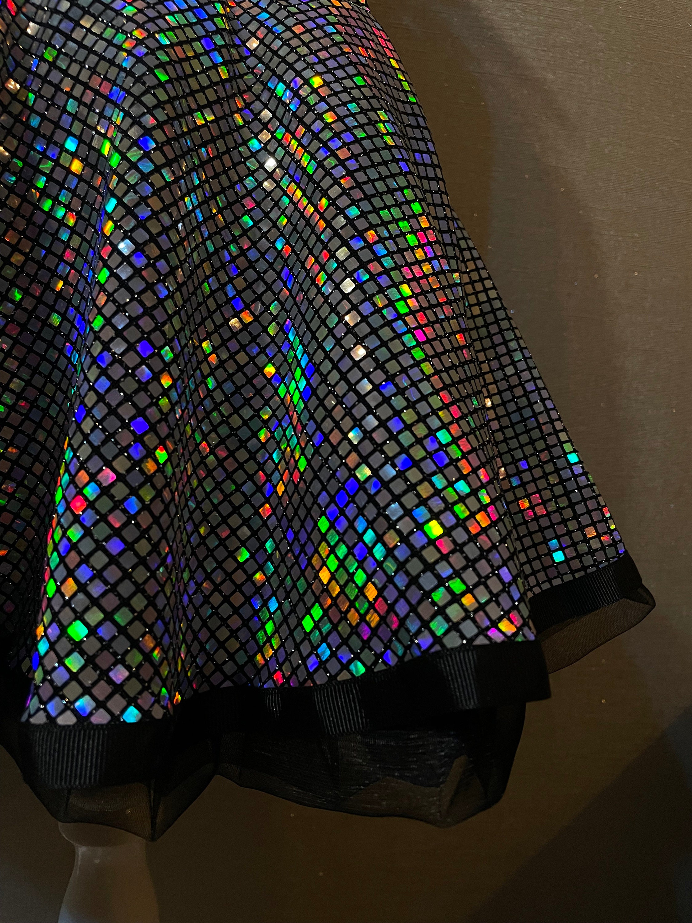 Holographic Tutu Skirt, Hologram Circle Tutu Skirt, Reflective Skirt ...