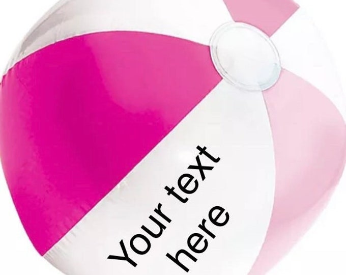 Custom Beach Ball Beach Pool Toys Beach Bach Pink - Etsy