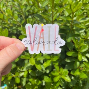 Vail Colorado Sticker, Aesthetic Sticker, Laptop Funny Sticker ...