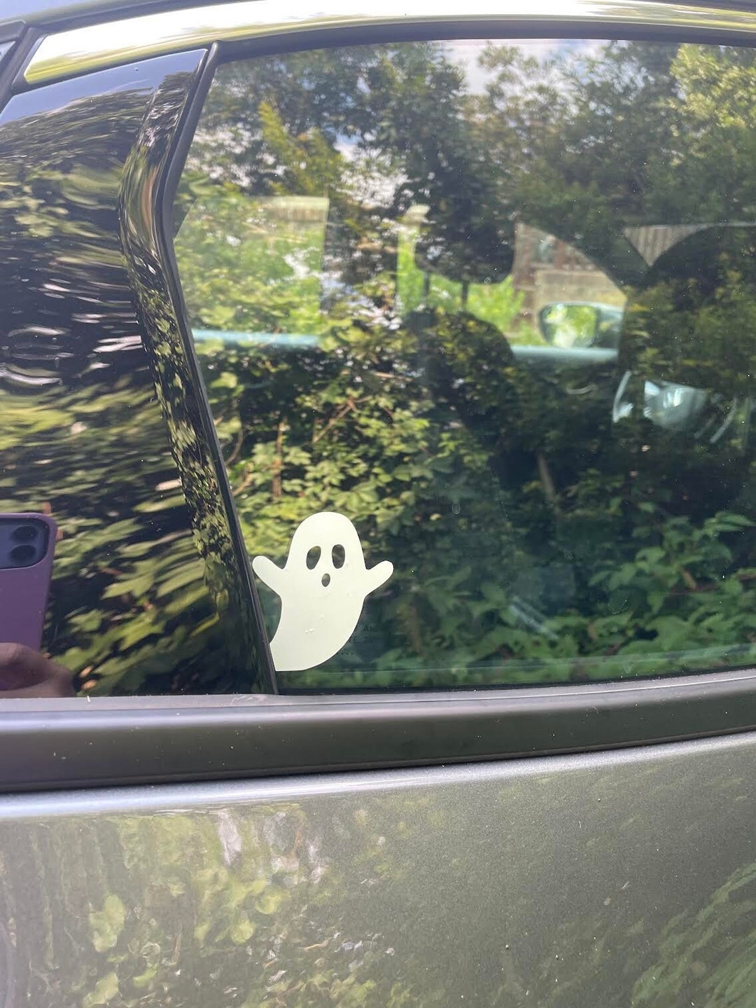 Ghost Decal Glow in the Dark Vinyl Decal, Peeking Glow Scary Creepy ...