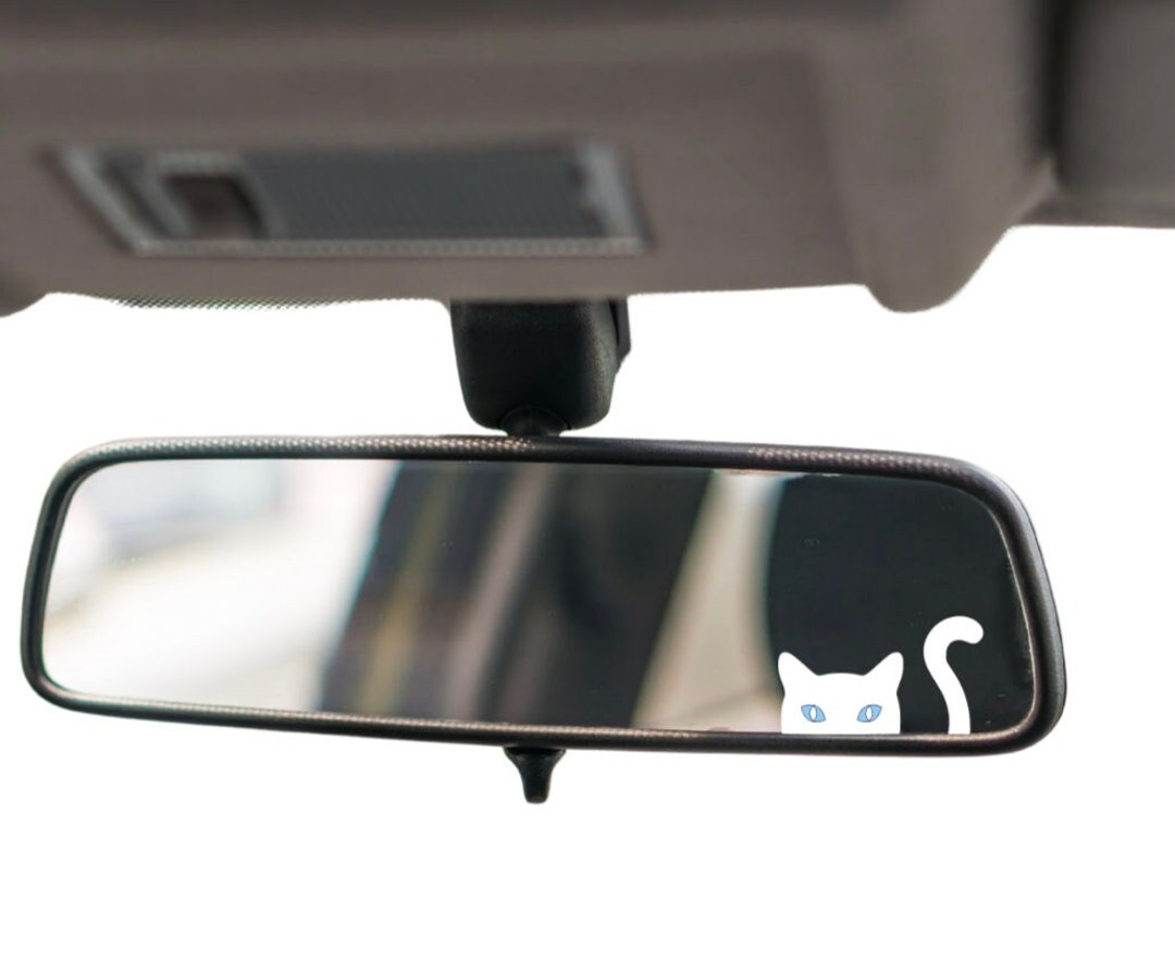 Cute Cat Peeker Mirror Decal, Peeker Decal, Rearview Mirror Decal, Meme ...