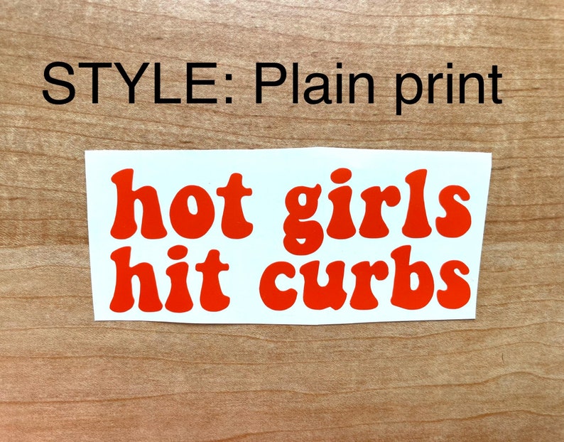 Hot Girls Hit Curbs Car Mirror Decal Bumper Sticker Retro - Etsy