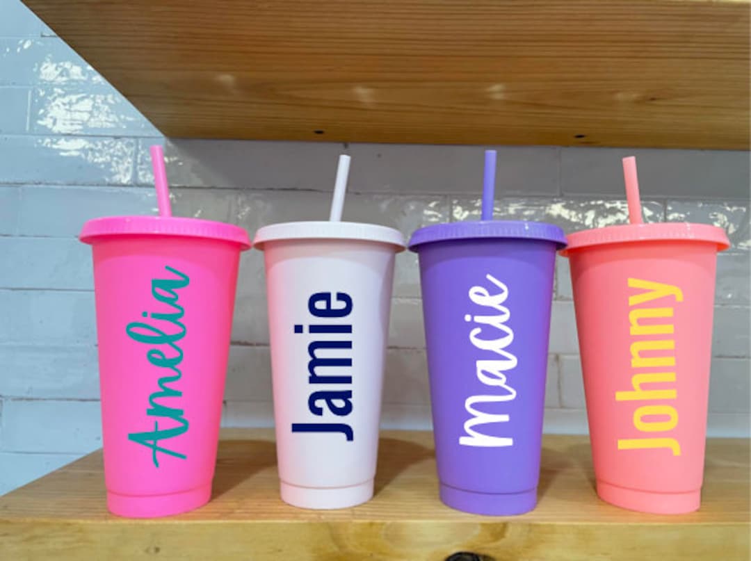 Bridesmaids Custom Plastic Tumblers, Personalized Tumblers With Names ...