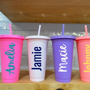 Bridesmaids Custom Plastic Tumblers, Personalized Tumblers With Names ...
