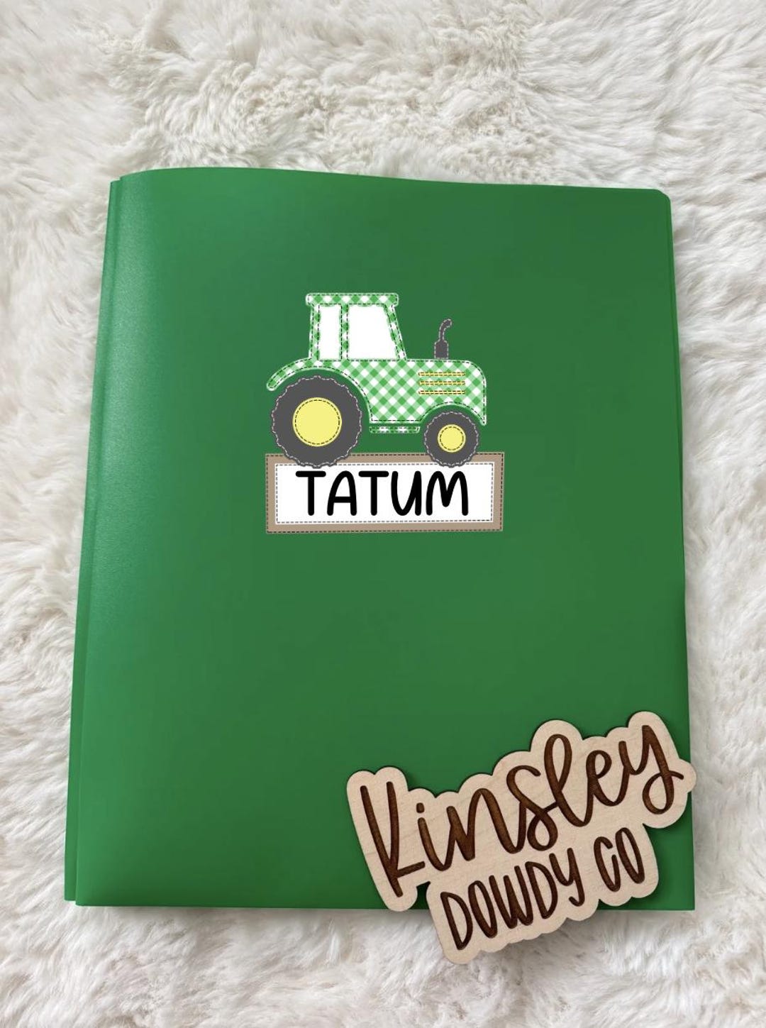Plastic Pocket Folder W/ Name, Tractor Truck Boys Name Personalized ...