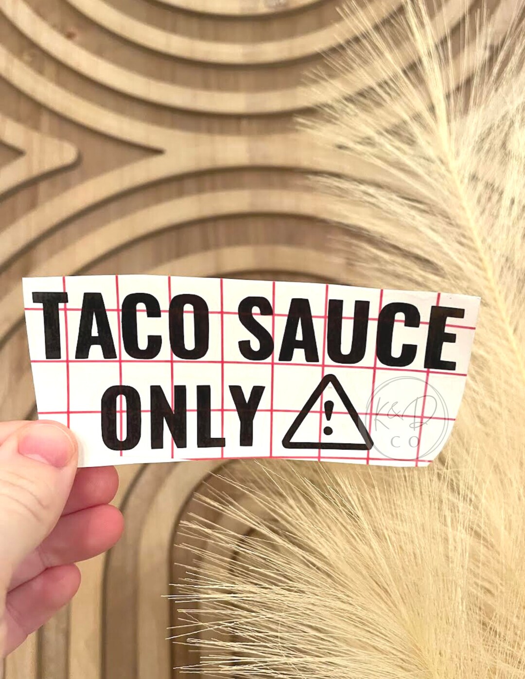 TACO SAUCE ONLY Decal Sticker, Gas Cap Thank Decal, Car Window Decal ...