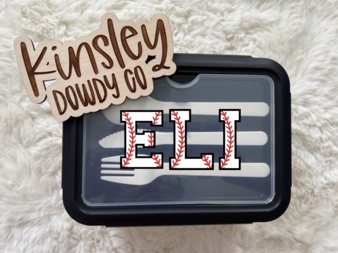 Baseball Sports Name Boys Bento Box Kids Lunchbox, Kids Name Food ...
