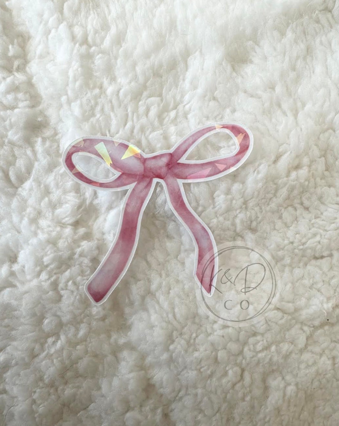 Pink Bow Sticker, Coquette Sticker, Magnet, Trendy Pink Bow, Vinyl Soft ...