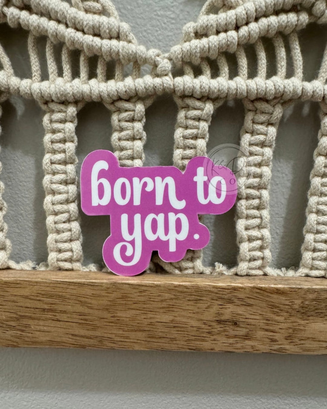 Born to Yap Sticker, Funny Holographic Sticker Pink Y2k Funny Tok - Etsy