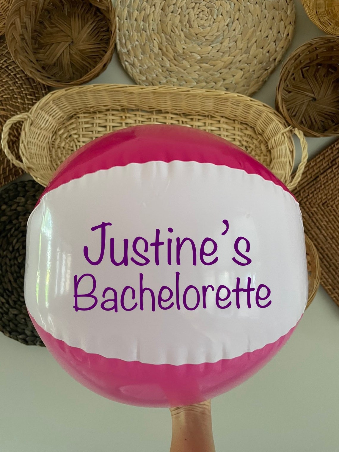 Bachelorette Custom Beach Ball Bach and Boujee Beach Pool - Etsy