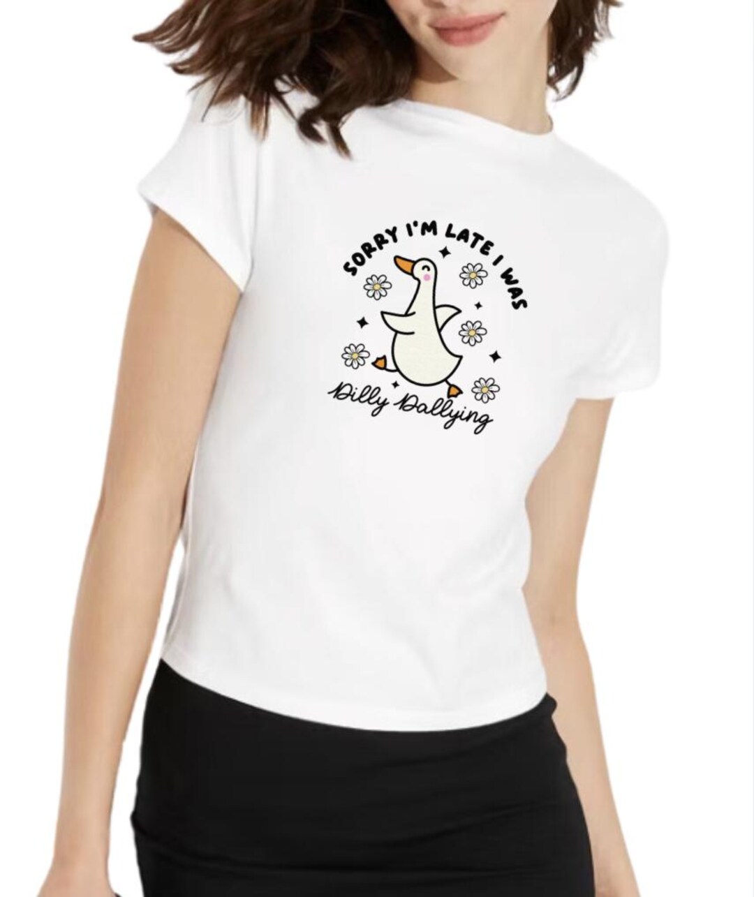 Sorry I'm Late I Was Dilly Dallying Goose Shirt, Silly Goose Preppy ...