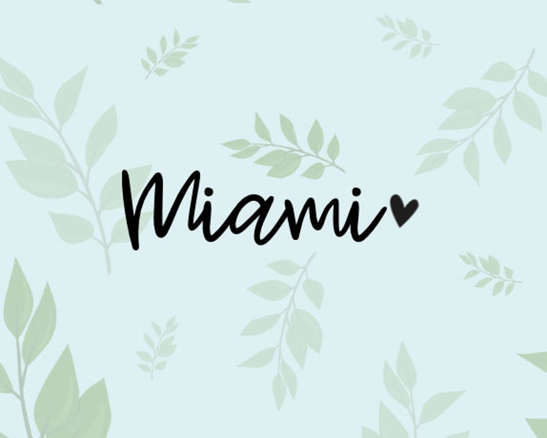 Miami Car Decal / Miami Car Sticker / Miami Life / Florida Car - Etsy