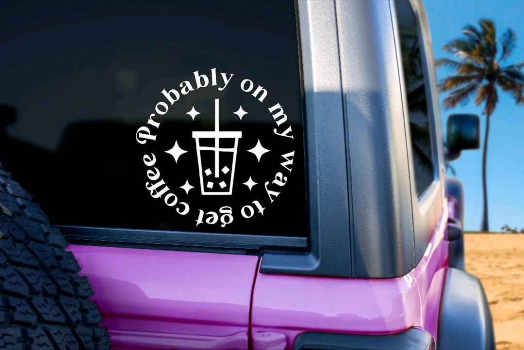 Iced Coffee Car Decal Car Sticker Iced Coffee Decal Funny - Etsy