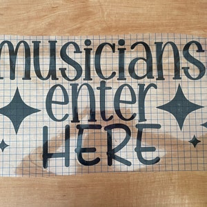 Musicians Enter Here Decal for Classroom Door, Classroom Door Sign ...