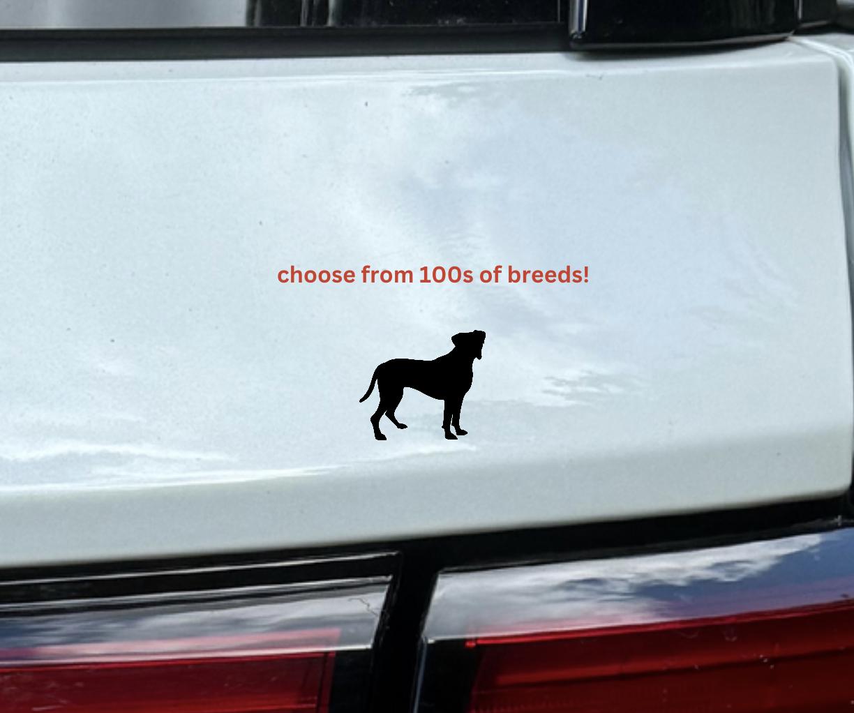 Dog Car Decals, Any Breed Easter Egg Dog Decal, Tiny Cat Dog Decal, Dog ...