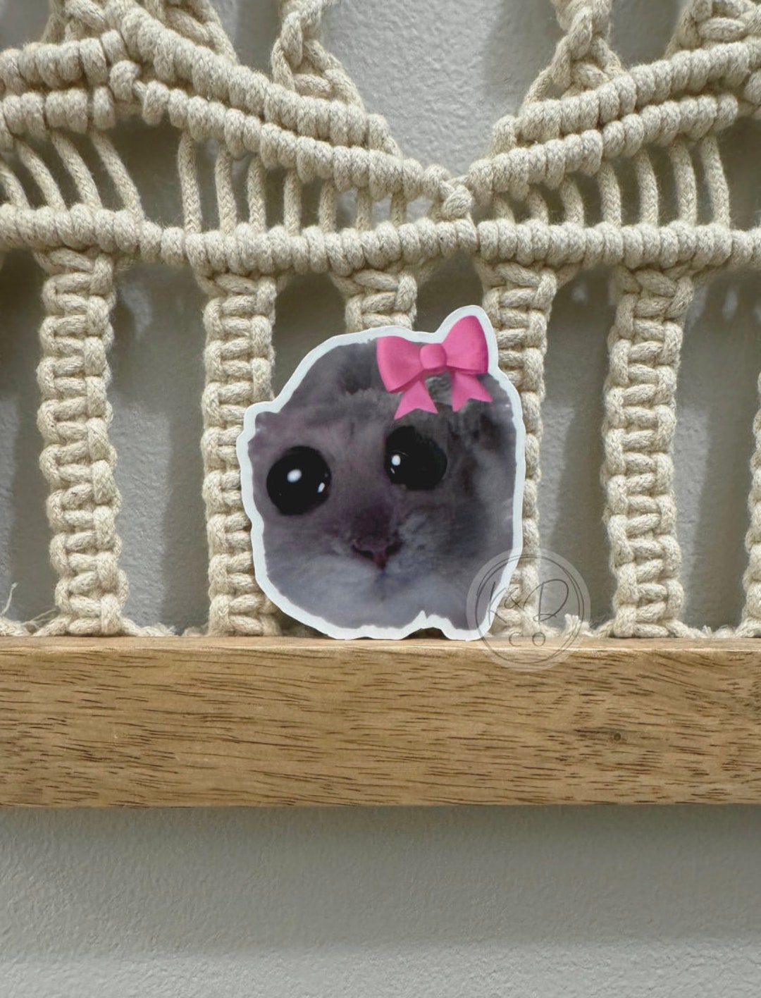 Sad Girl Hamster Meme Sticker Girly Hamster Laptop Stickers Aesthetic ...