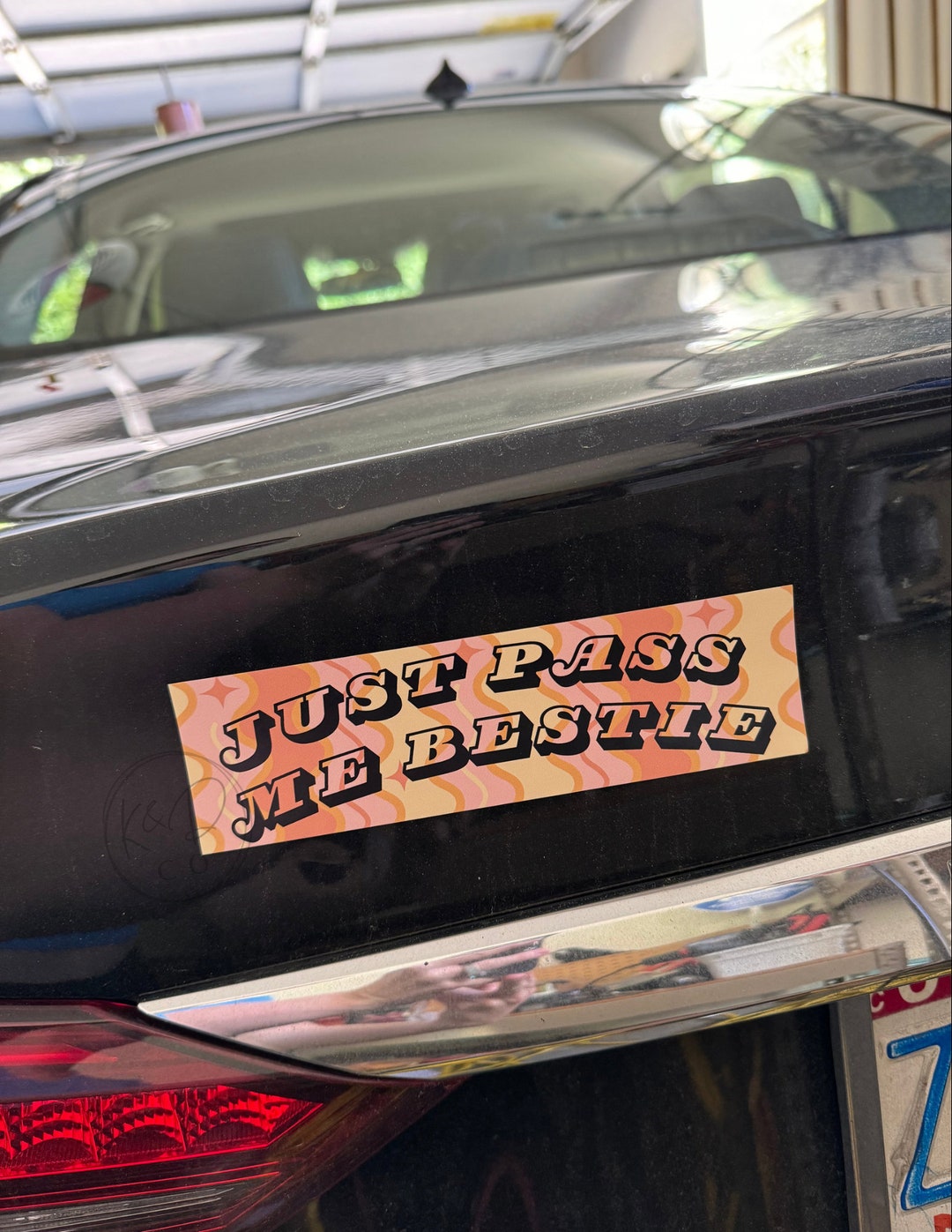 Just Pass Me Bestie Magnet Bumper Sticker, Funny, Funny New Driver Gift ...