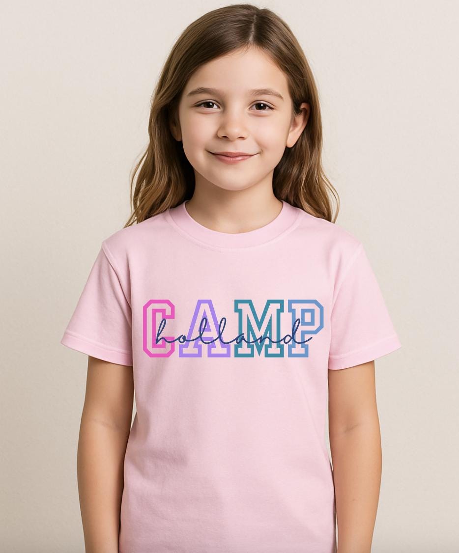 Comfort Colors® Kids Summer Camp Shirt Tee, Girls Personalized Custom ...