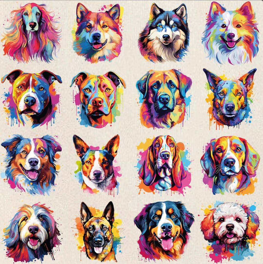 Custom Dog Breed Sticker, Custom Breed Watercolor Color Vinyl Sticker ...