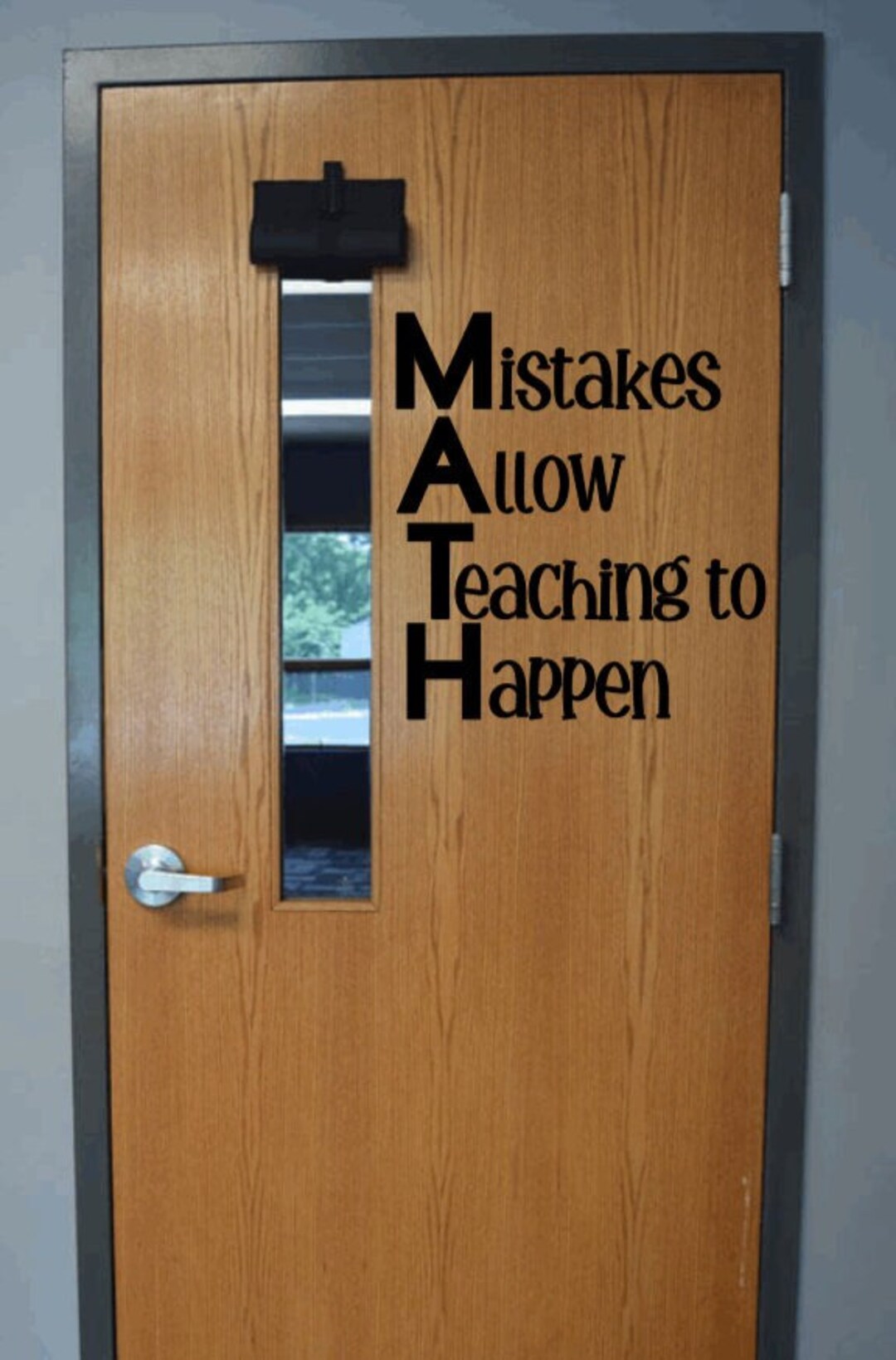 Math Mistakes Allow Teaching to Happen, Classroom Door Sign, Decal for ...