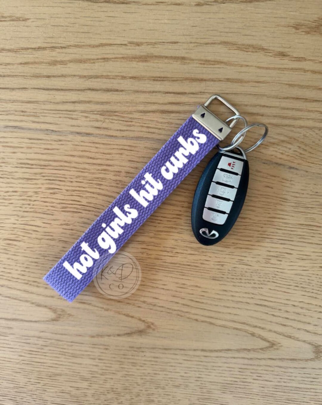 Hot Girls Hit Curbs Key Fob, Personalized Canvas Keychain, Key Fob ...