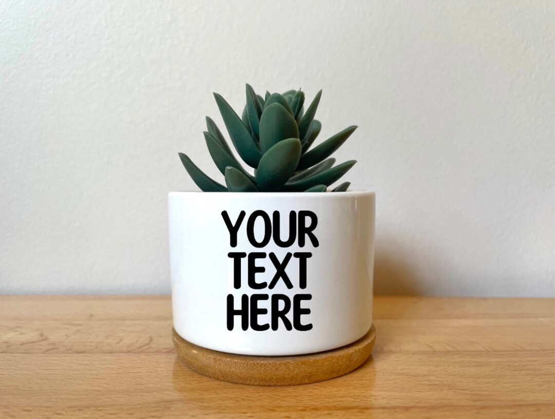 Decal Only Custom Flower Pot Decal, Personalized Sticker for Planter ...