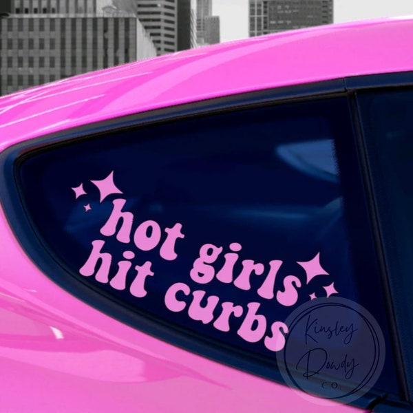 Hot Girls Hit the Curb Bumper Stickers - Etsy