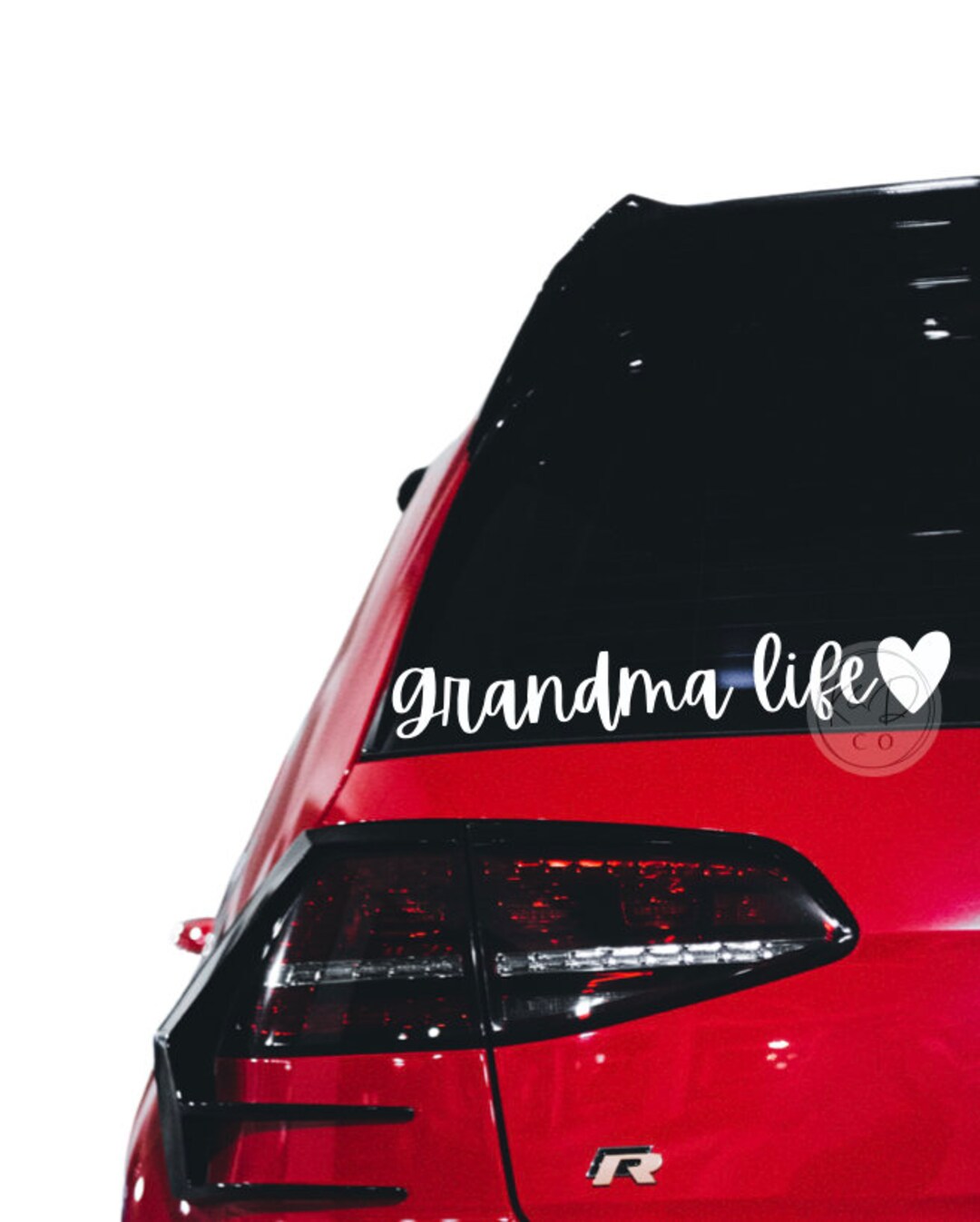 Grandma Life Decal With Heart, Grandma Car Decal, Car Bumper Sticker ...