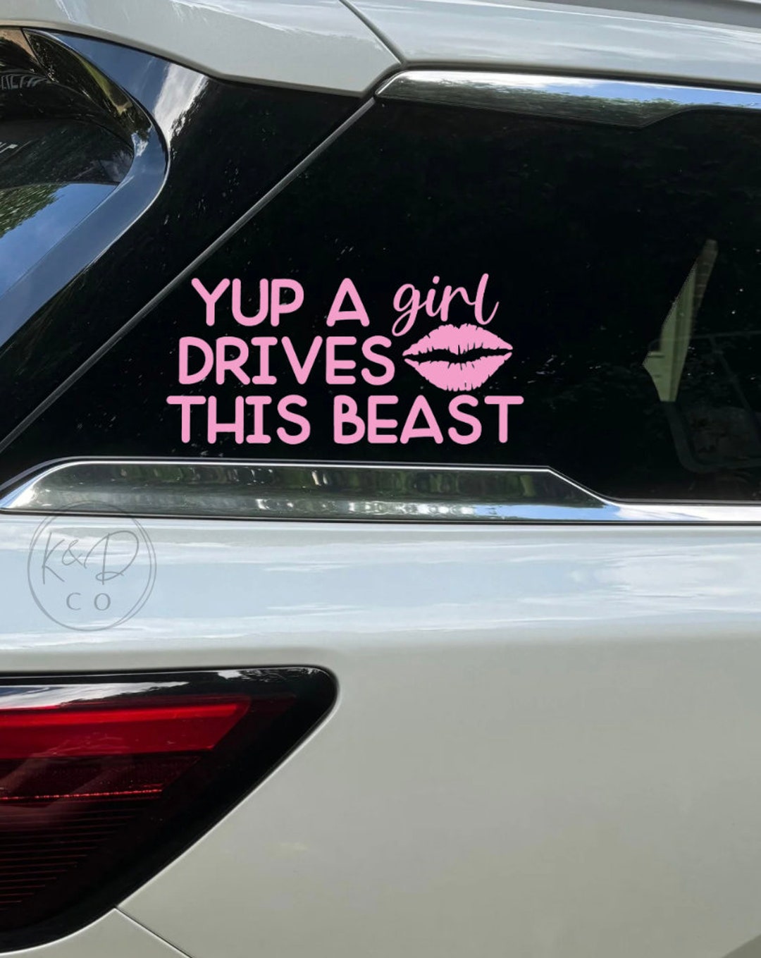Truck Girl Decal, Yup a Girl Drives This Beast, Bad Bitches Only, Truck ...