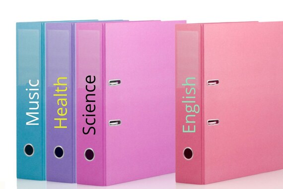 Binder Labels Binder Decals Binder Vinyl Stickersclass - Etsy