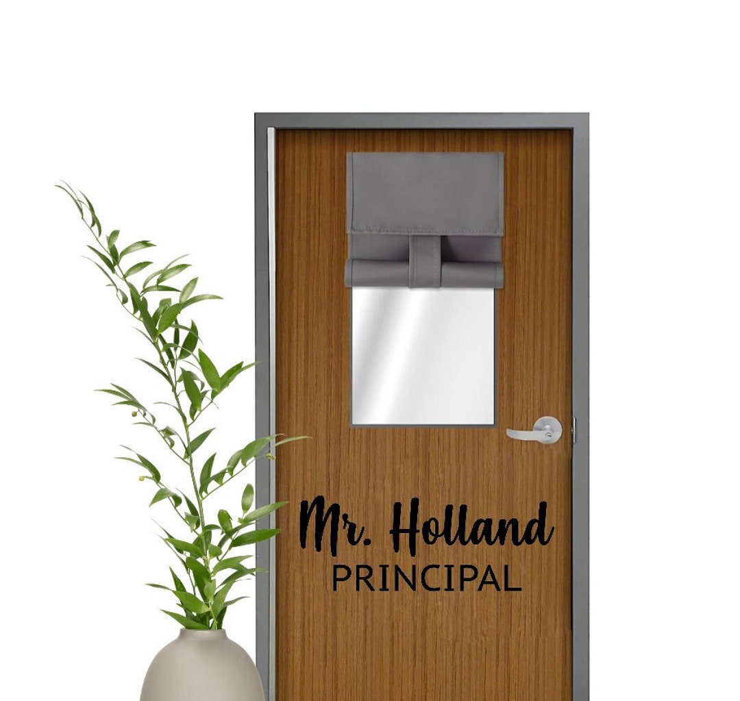 Personalized Principal or Teacher Name Decal / Nurse Name Door Decal ...