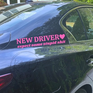 New Driver Decal, Funny Beware Student Driver Decal, Student Teenager ...