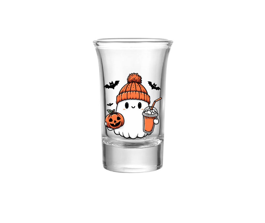 Halloween Cute Ghost Shot Glass, Bats Pumpkin Fall Spooky Season Y2k ...