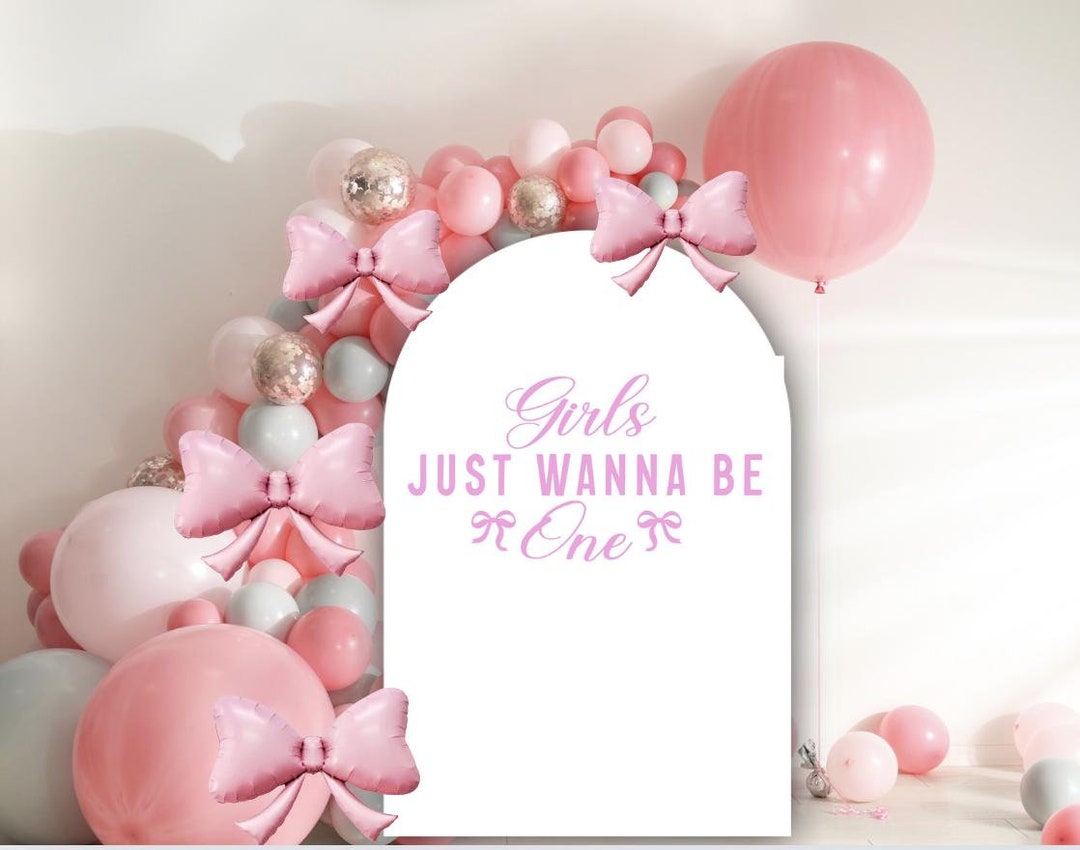 Girls Just Wanna Be One Decal for Backdrop Sign Coquette Bow Decal ...