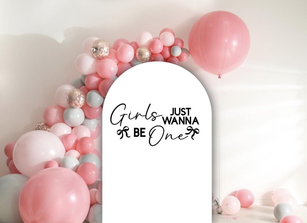 Girls Just Wanna Be One Decal for Backdrop Sign Coquette Bow Decal ...