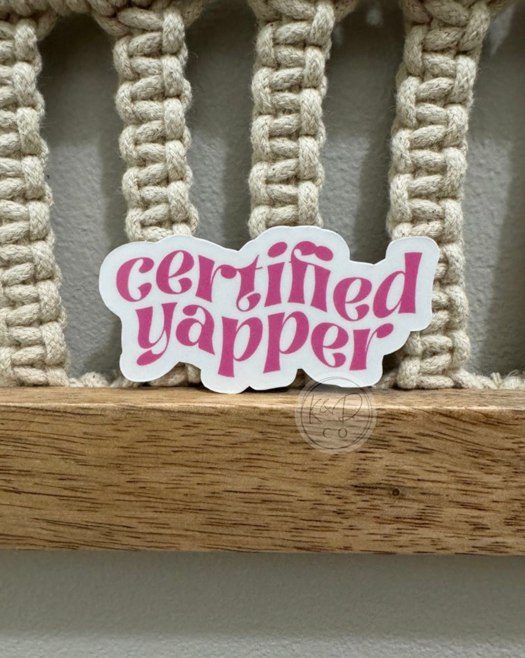 Certified Yapper Sticker Wave Sticker, Magnet Aesthetic Soft Girl Era ...