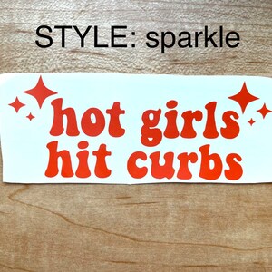 Hot Girls Hit Curbs Car Mirror Decal Bumper Sticker Retro - Etsy