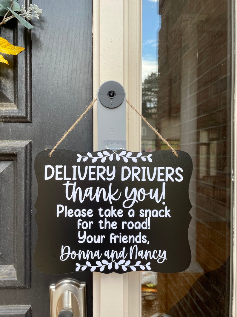 Delivery Driver Thank You Sign / Year Round Delivery Driver Thank You ...